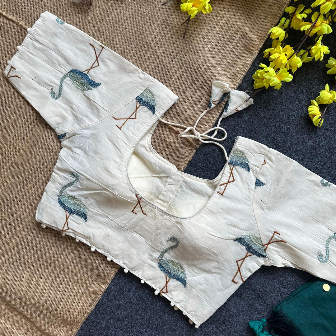 Morpeach khadi cotton saree with beautiful ginni and khadi cotton ...
