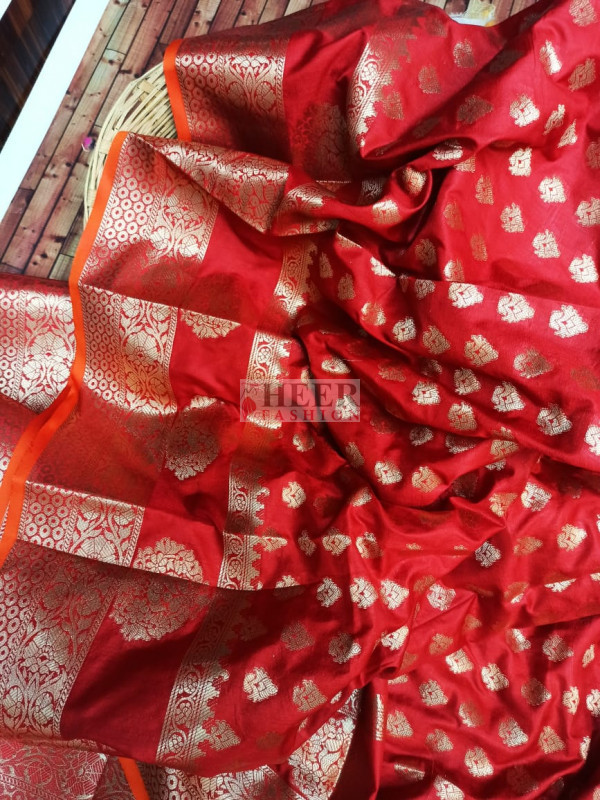 Cotton silk Zari Work Saree