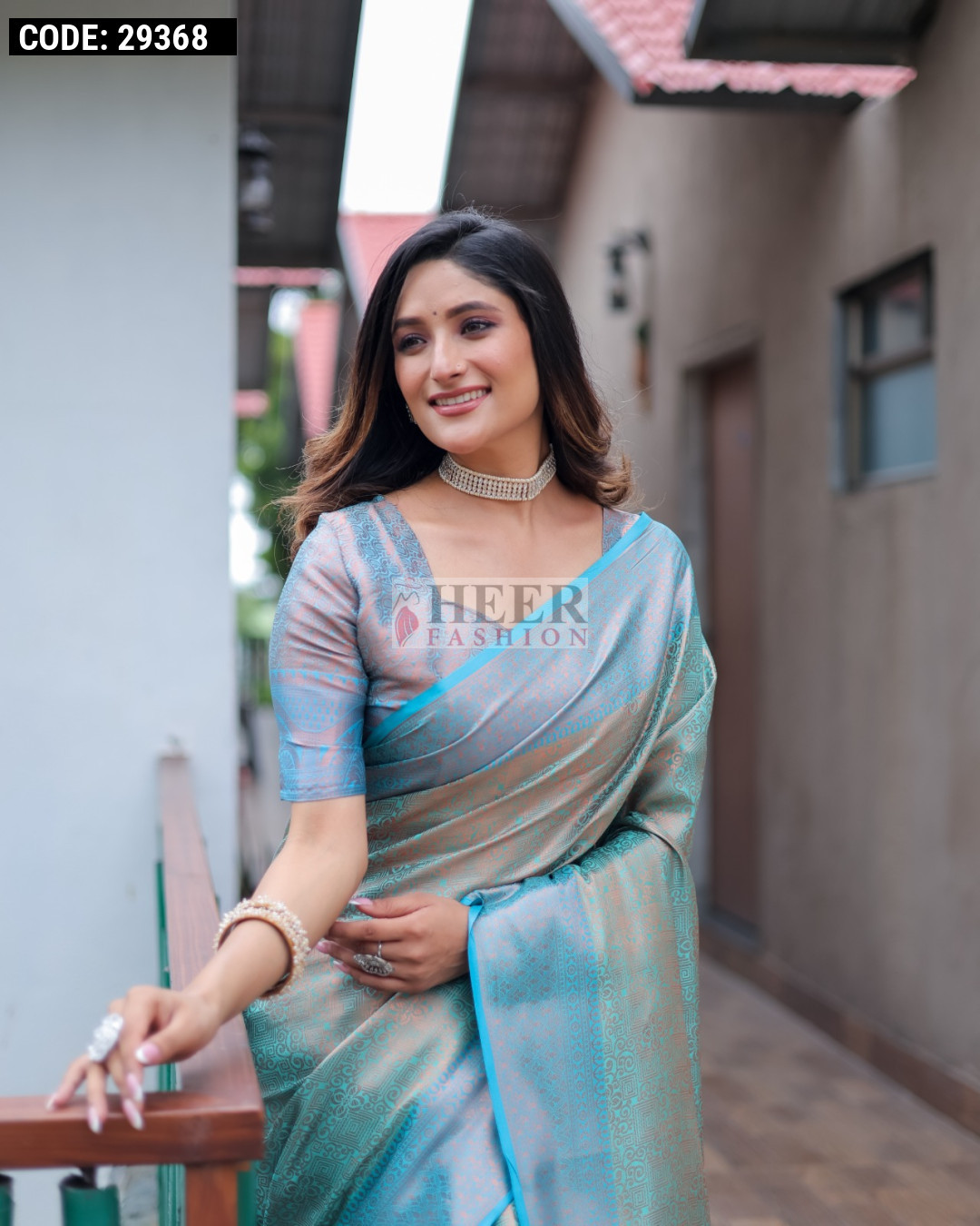 Multi color kanchipuram silk saree with zari weaving work