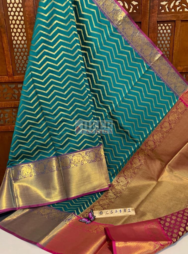 Kanchipuram handloom weaving silk saree