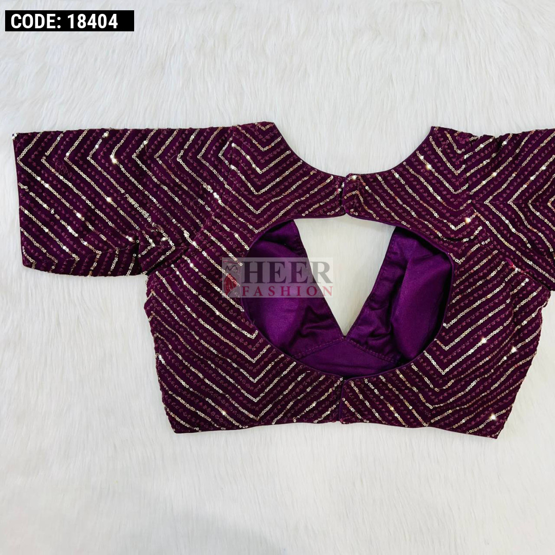 Sabyasachi style deep necks wine color blouse